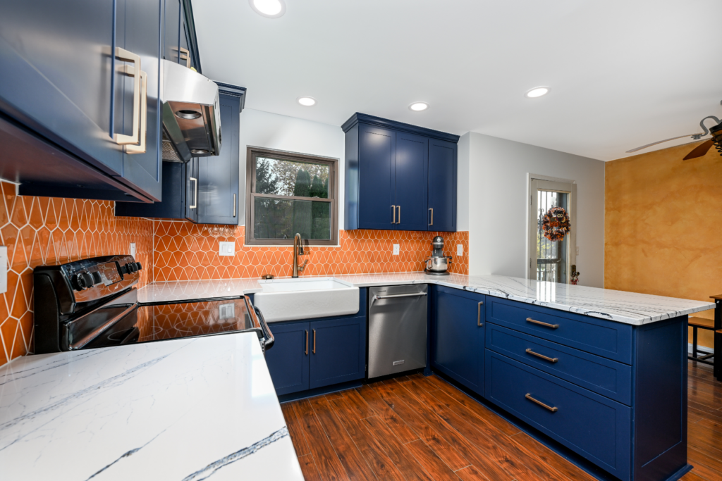 Columbus Ohio Blue Kitchen Remodel | Daso Custom Cabinetry