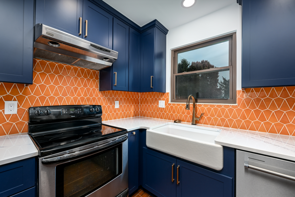 Columbus Ohio Blue Kitchen Remodel | Daso Custom Cabinetry